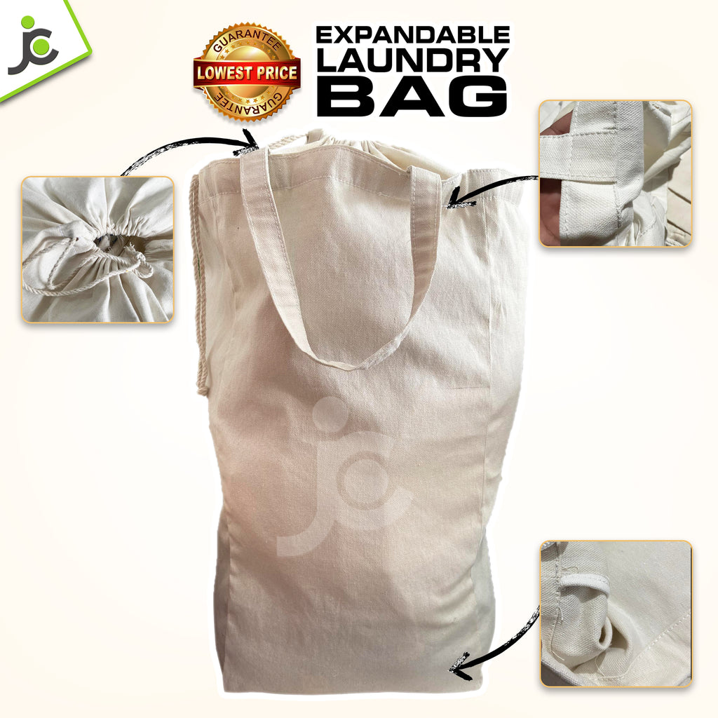 Canvas Expandable Laundry Basket String Bag in Philippines – JC Canvas PH