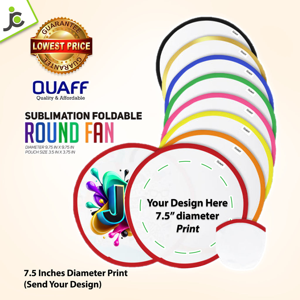 Customized Foldable Round Fan - 100pcs | Personalized Event & Promo ...